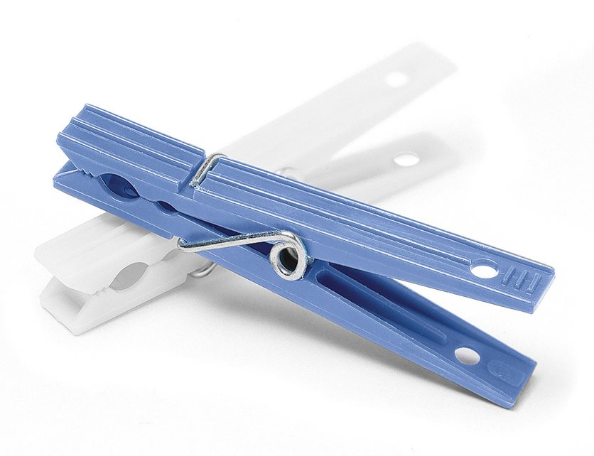 Whitmor Plastic Clothespins 50 Pcs Blue White Building Depot